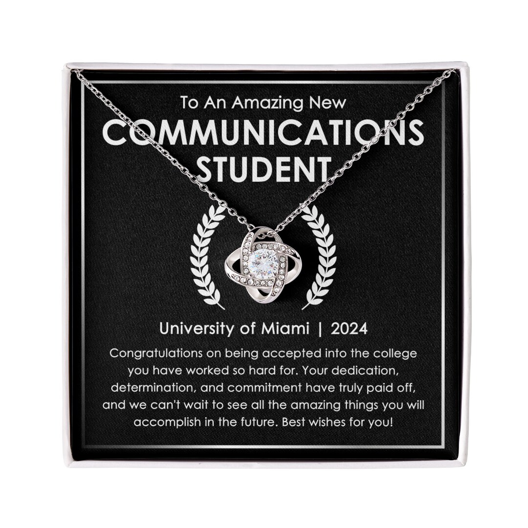 Communications Student Necklace Gift for Graduation, Communications ...