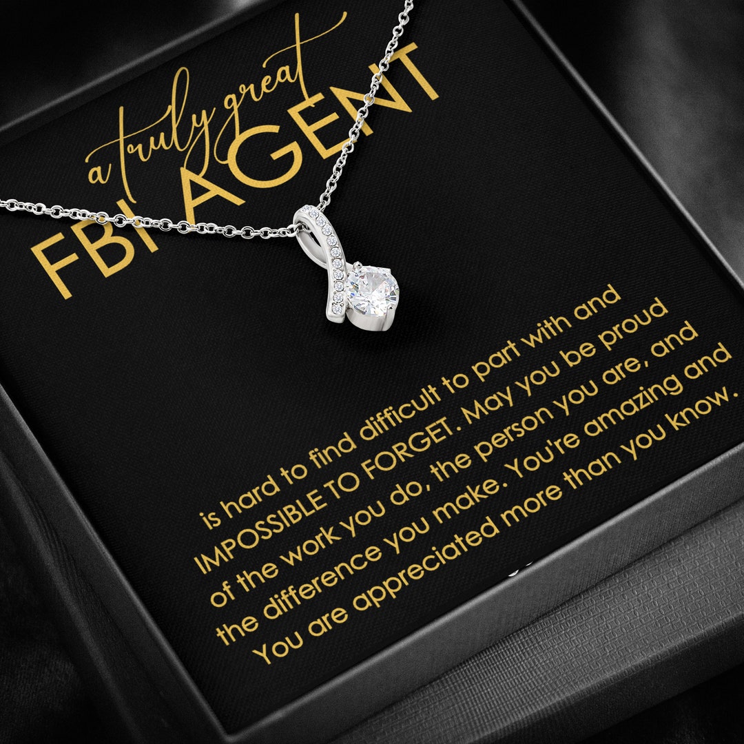FBI Agent Necklace, Gift for FBI Agent, Thank You FBI Agent ...