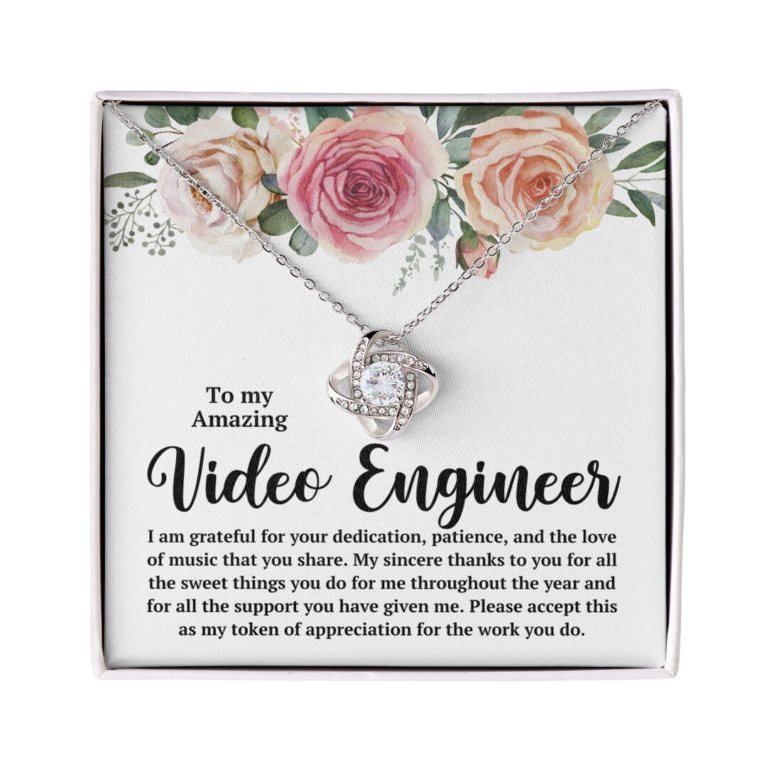 Video Engineer Necklace, Gift for Video Engineer, Thank You Video ...