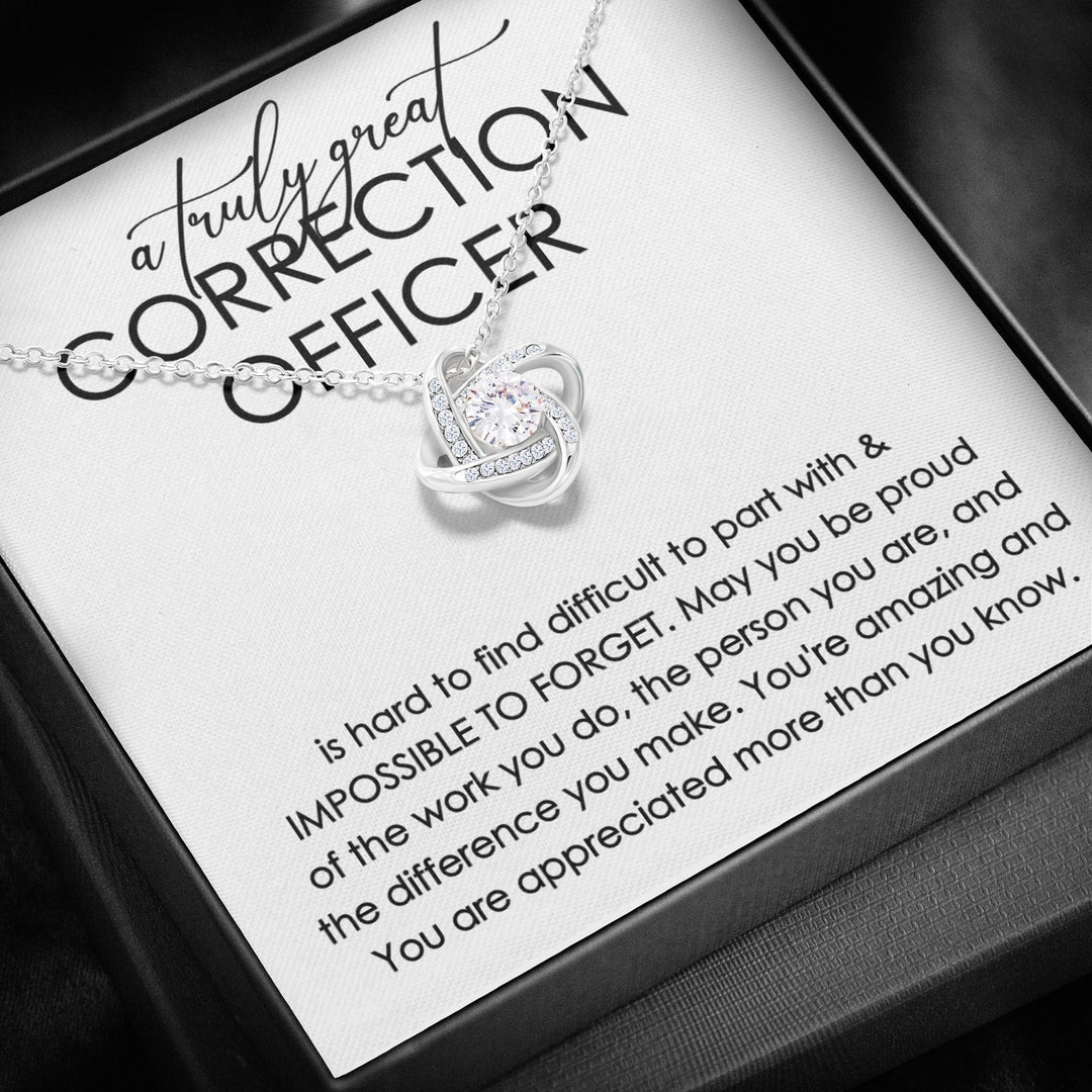 Correction Officer Necklace, Gift for Correction Officer, Thank You ...