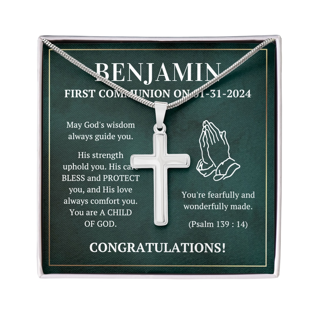 Personalized First Holy Communion Gift for Boy, Boy Communion, 1st ...
