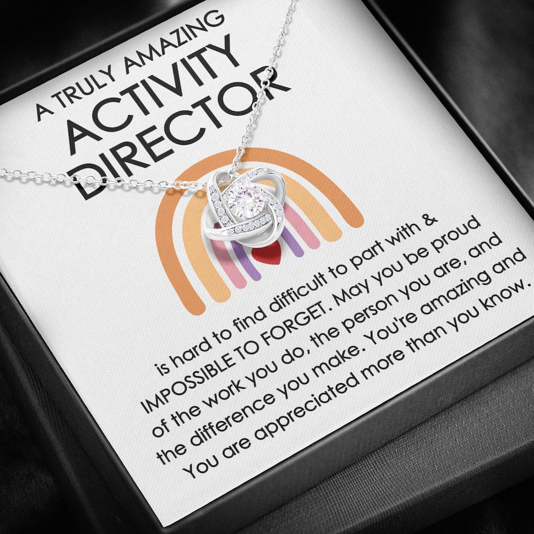 Activity Director Necklace, Gift for Activity Director, Thank You ...
