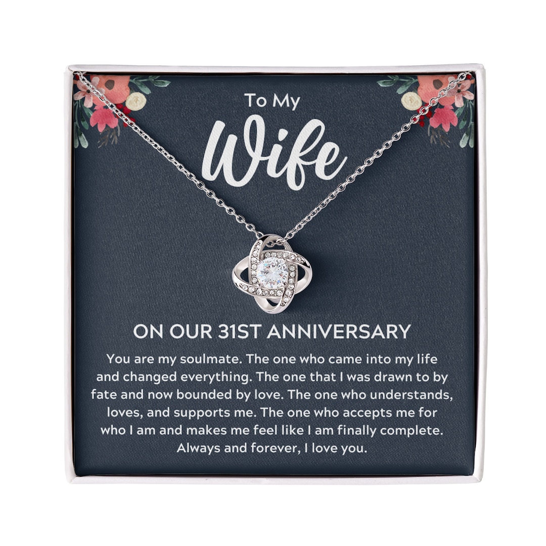 Wife on Our 31st Anniversary Necklace Gift From Husband, Thirty First ...