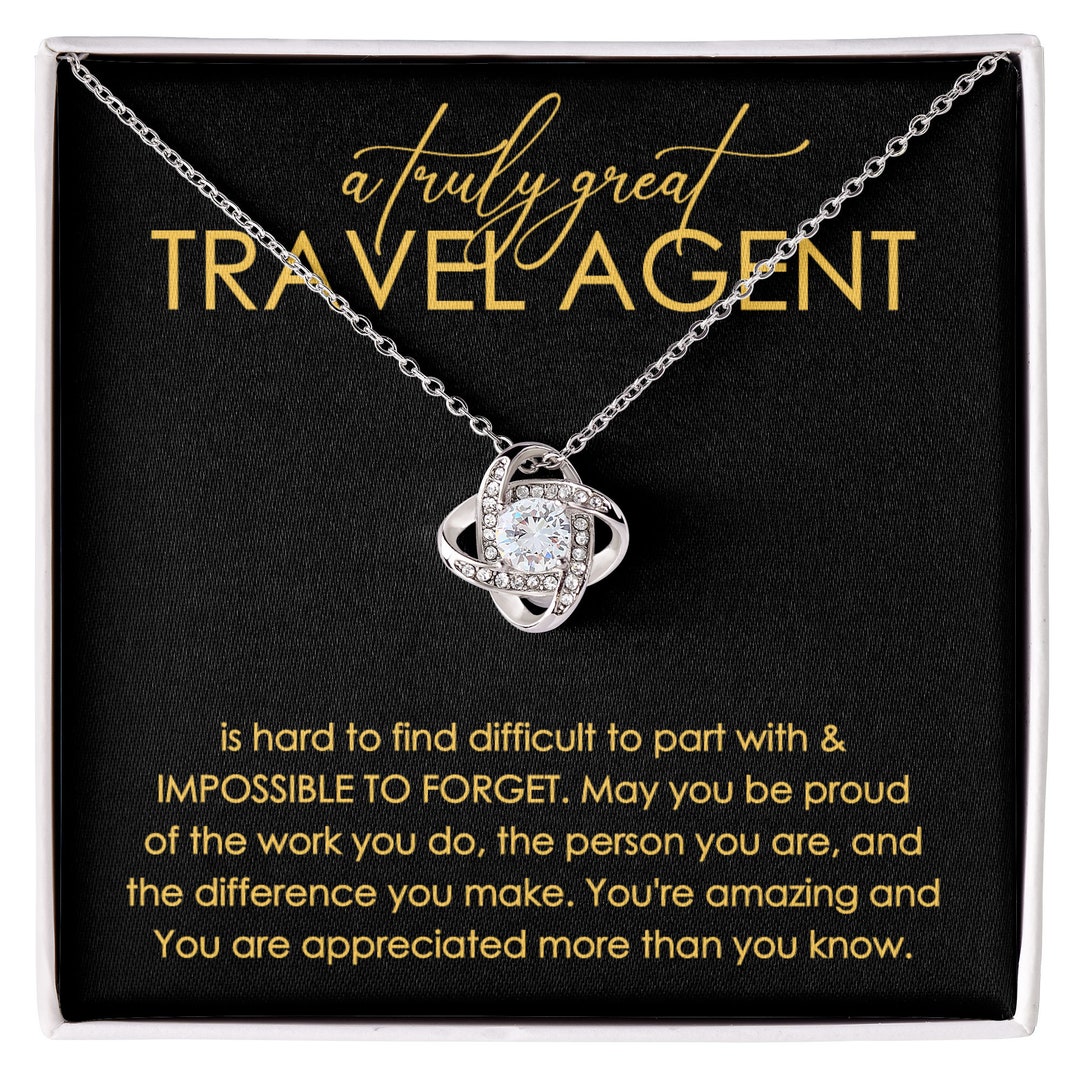 Travel Agent Necklace, Gift for Travel Agent, Thank You Travel Agent ...