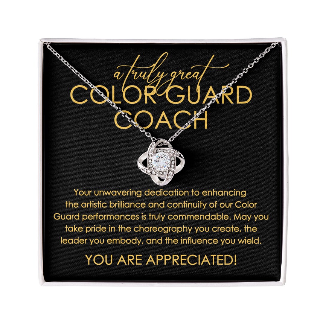 Color Guard Coach Necklace, Gift for Color Guard Coach, Thank You Color ...