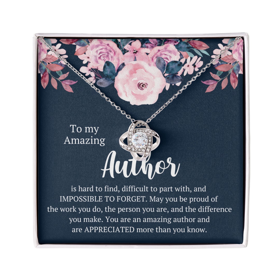 Author Necklace, Gift for Author, Thank You Author, Appreciation Gift ...