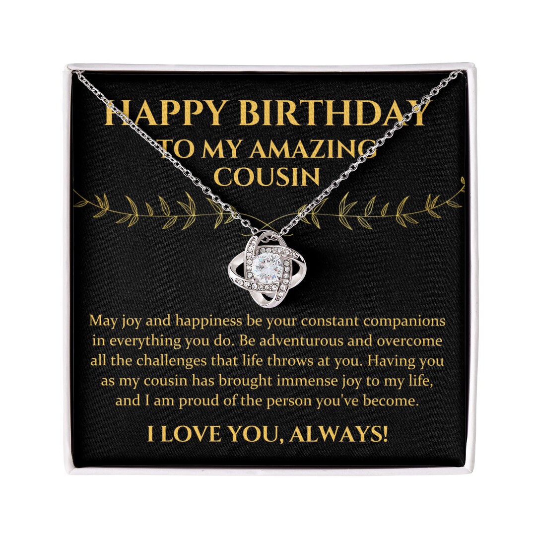 Cousin Birthday Necklace, Gift for Female, Cousin's Birthday, Happy ...