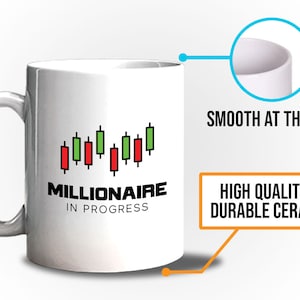 Stock Trader Coffee Mug, Millionaire in Progress, Trading, Day Trader ...