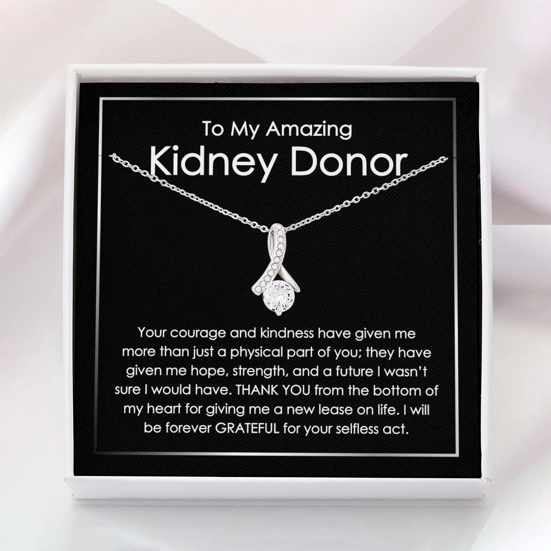Kidney Donor Necklace, Kidney Diseases Mom, Kidney Survivor, Kidney ...