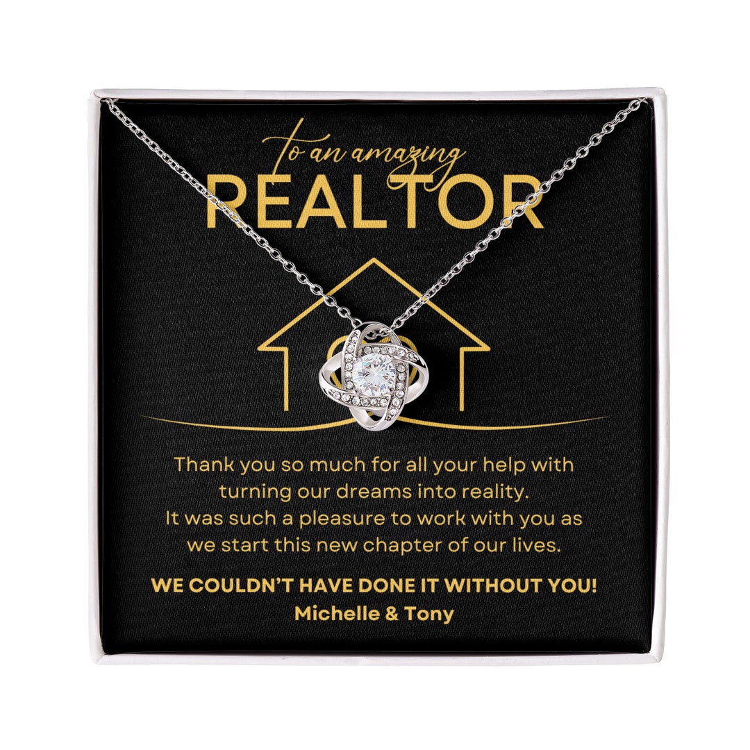 Realtor Necklace Gift From Client, Gift for Realtor, Thank You Realtor ...