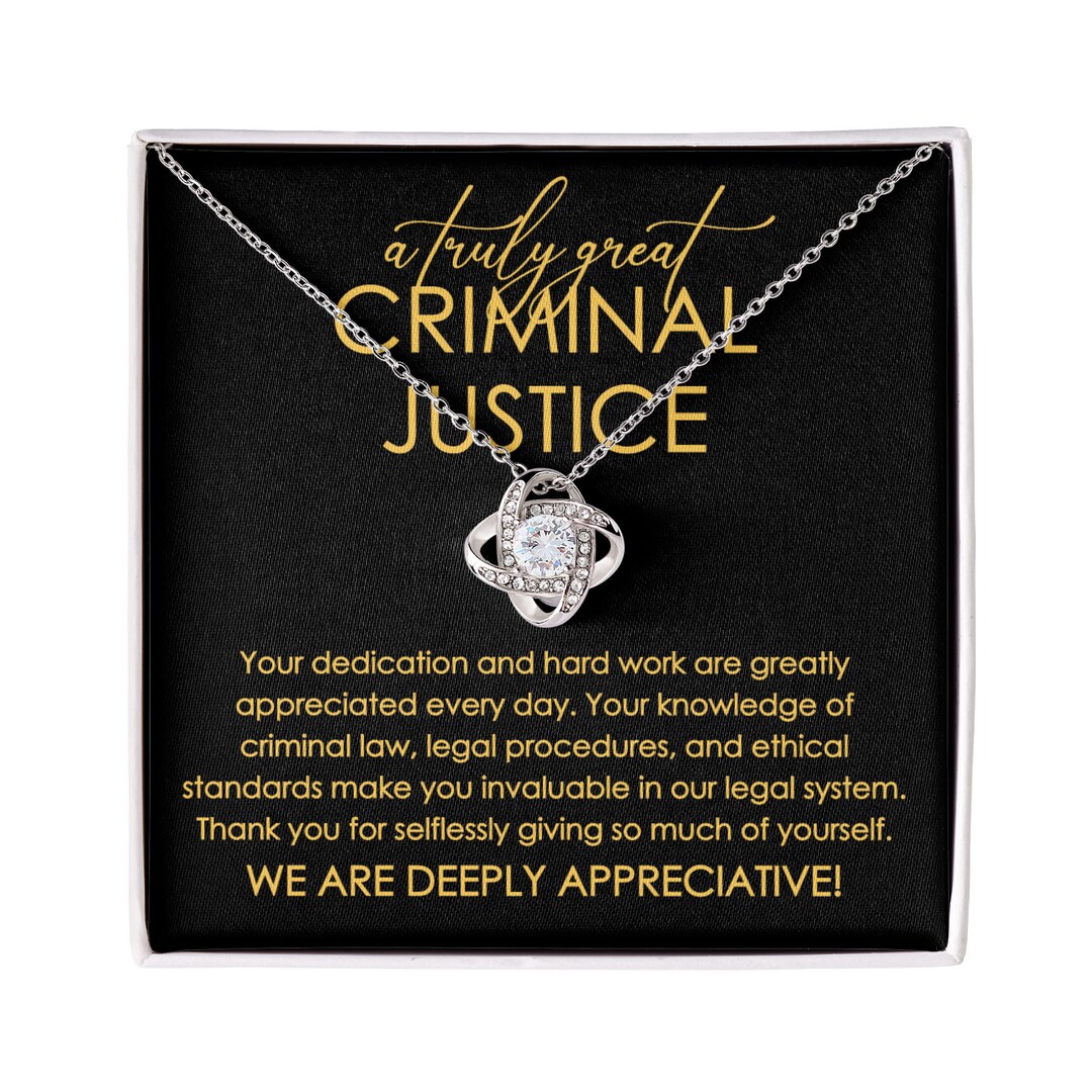 Criminal Justice Necklace, Gift for Criminal Justice, Thank You ...