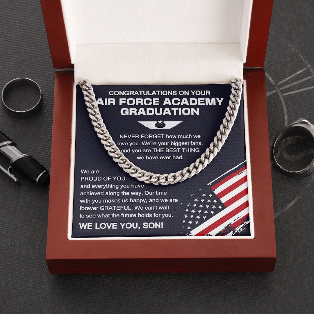 Air Force Academy Graduation Necklace Gift for Son, Brother, Nephew ...