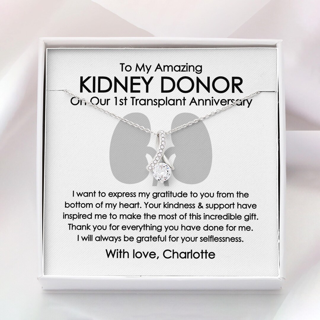 Personalized Kidney Donor Necklace, Kidney Diseases, Kidney Survivor ...