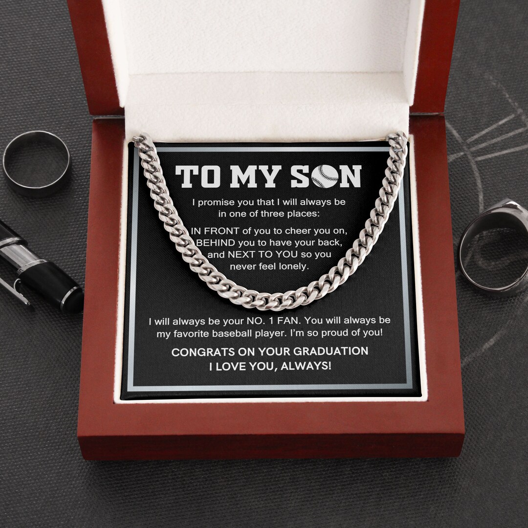 Baseball Sport Son Graduation Necklace, Baseball Academy Graduation ...