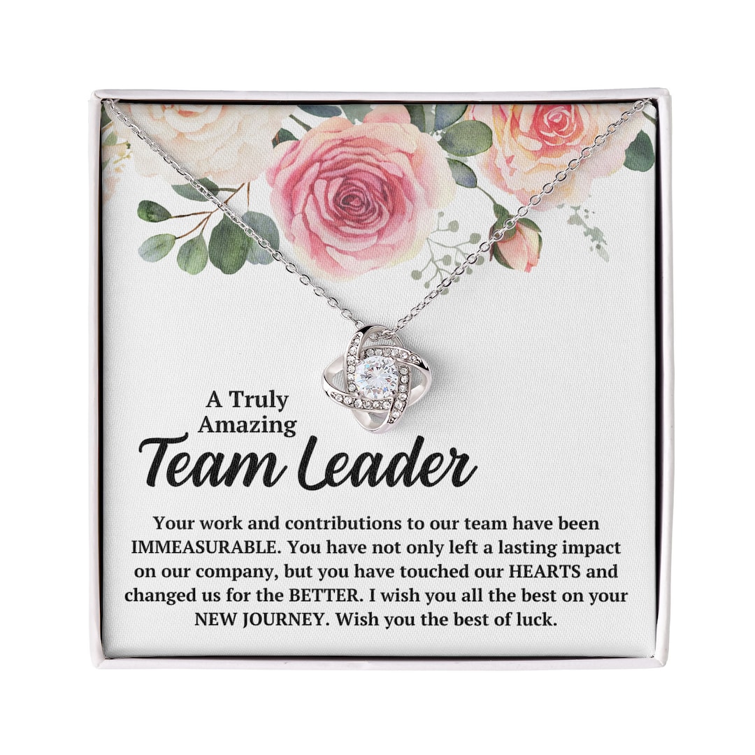 Team Leader Necklace, Gift for Team Leader, Thank You Team Leader ...