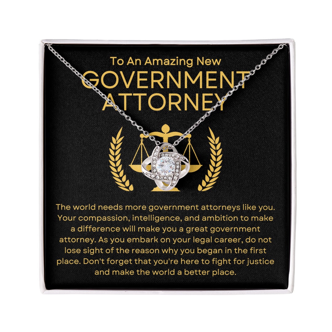 New Government Attorney Necklace, Gift for New Government Attorney ...