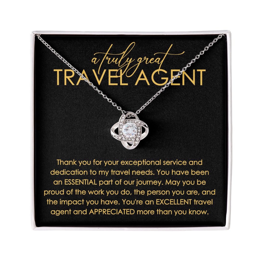 Travel Agent Necklace, Gift for Travel Agent, Thank You Travel Agent ...