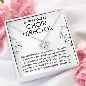 Choir Director Necklace, Gift for Choir Director, Thank You Choir ...