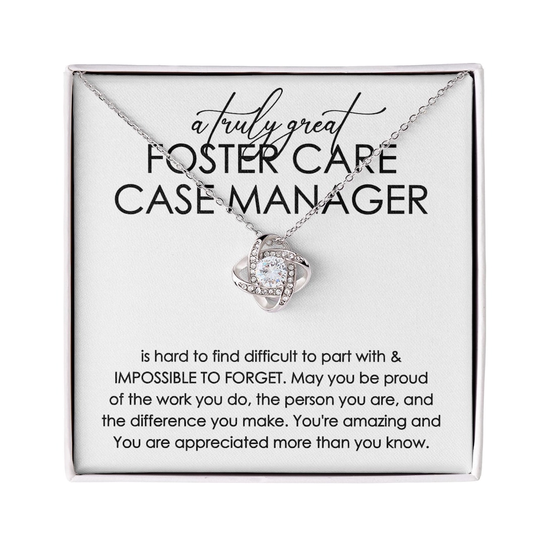 Foster Care Case Manager Necklace, Appreciation Gift Foster Care ...