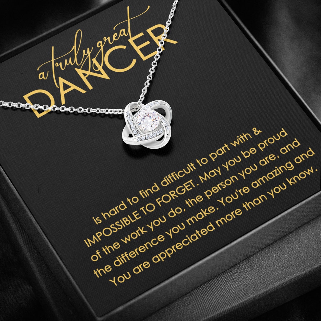 Dancer Necklace, Gift for Dancer, Thank You Dancer, Appreciation Gift ...
