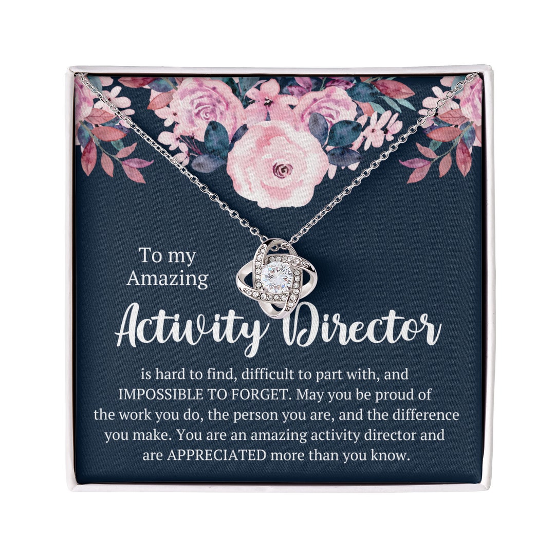 Activity Director Necklace, Gift for Activity Director, Thank You ...