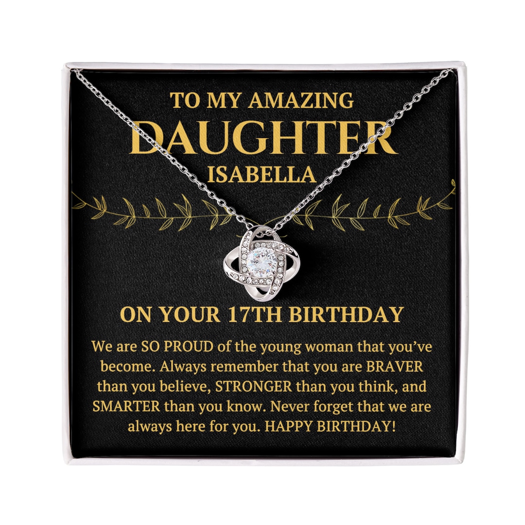 Teenage Daughter 17th Birthday Necklace, Daughter Seventeenth Birthday ...