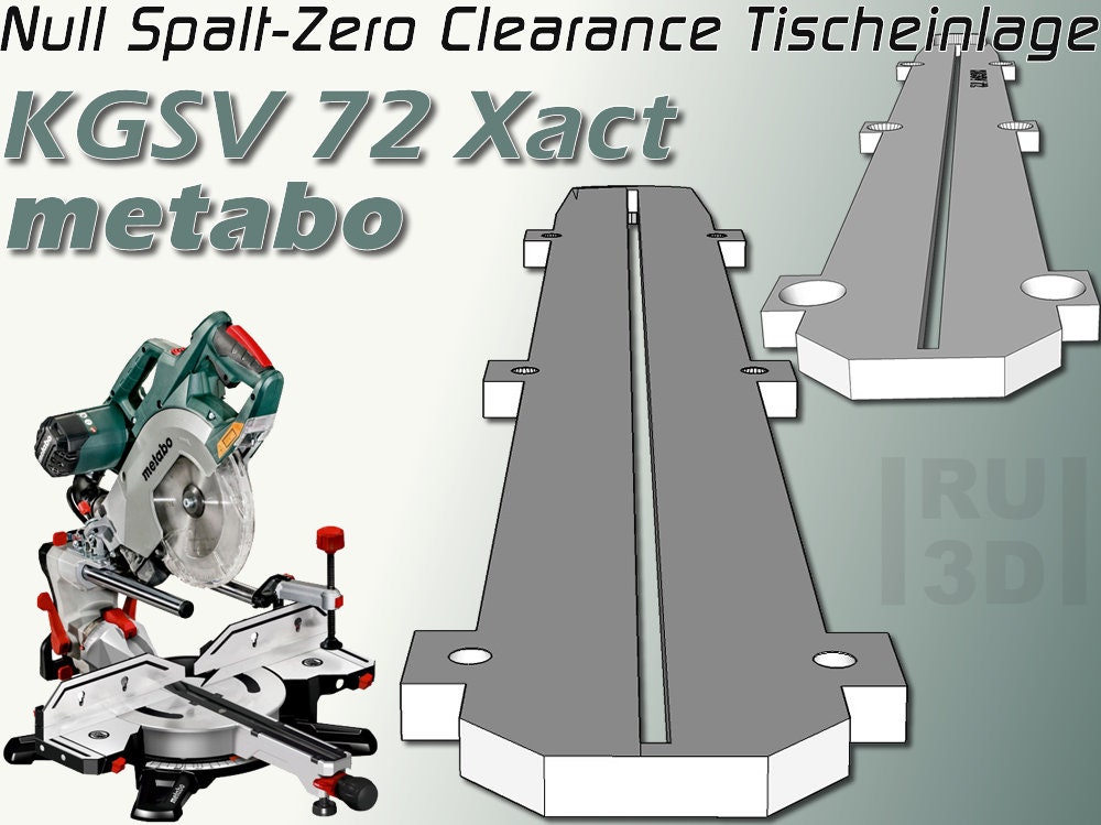 Table Insert for Metabo KGSV 72 Chop Saw Normal or Zero Gap - Etsy