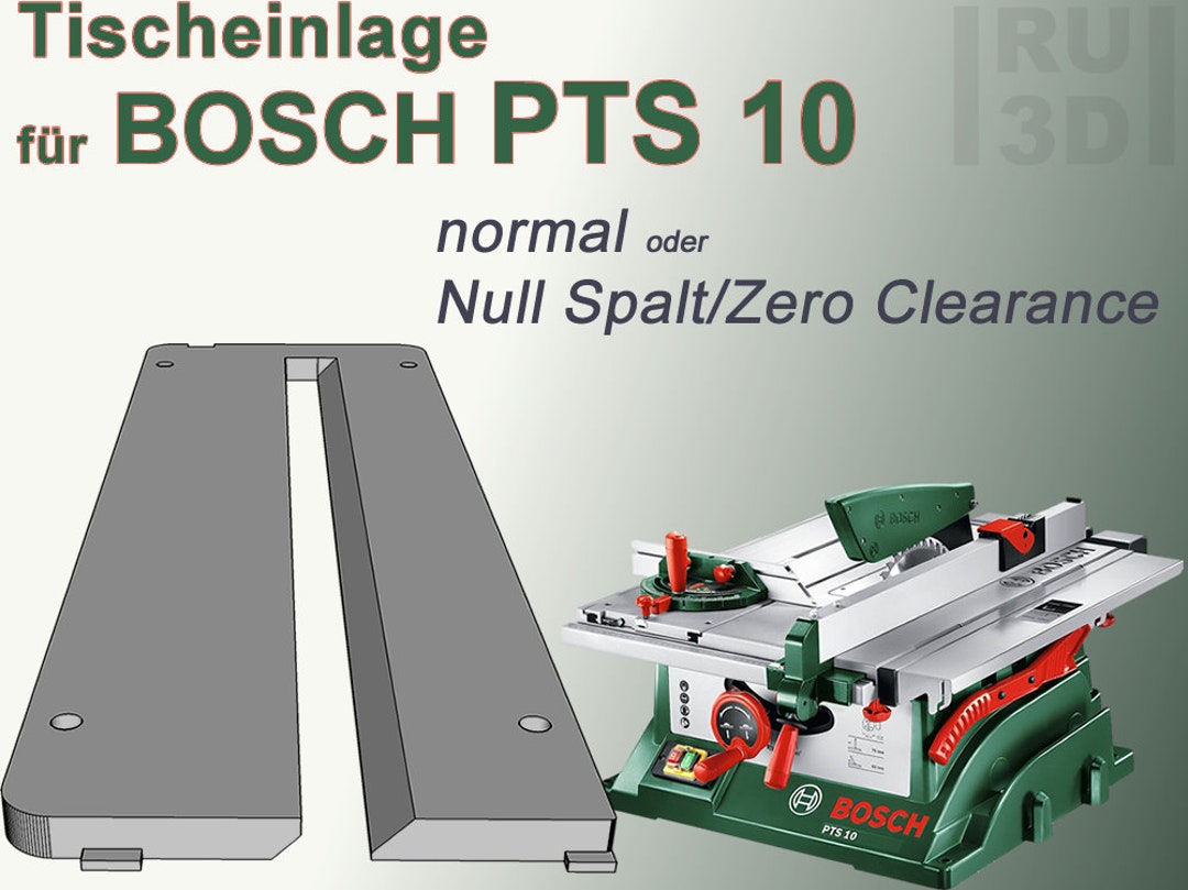 Table Insert F. Bosch PTS10 Circular Table Saw, Normal or Zero Gap ...