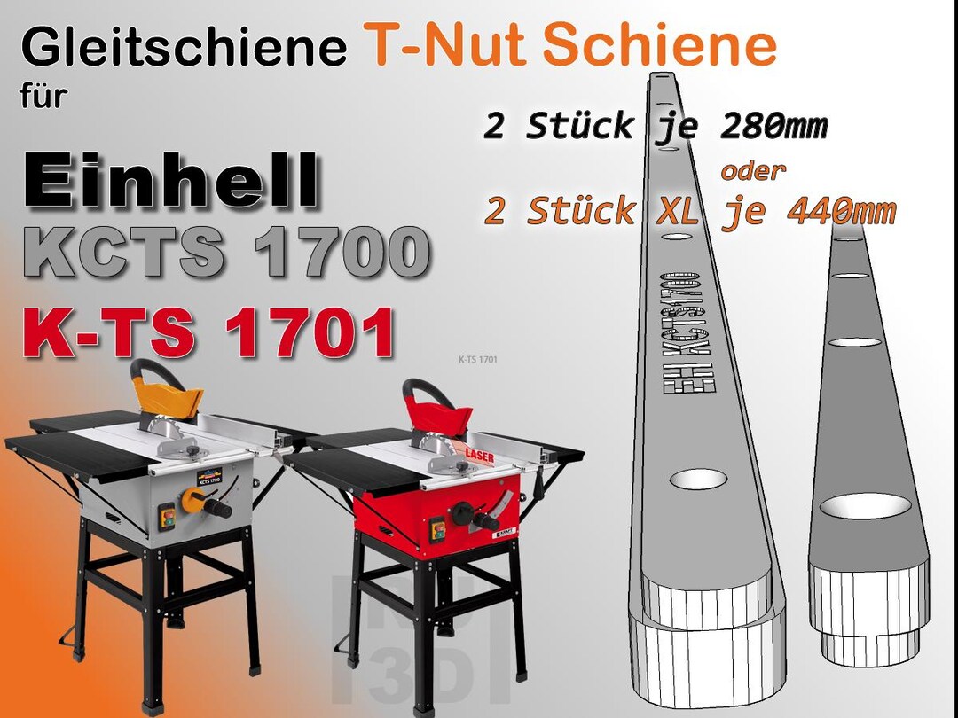 T-slot Rail, Sliding Rail for Einhell KCTS 1700, K-TS 1701 Table Saw - Etsy