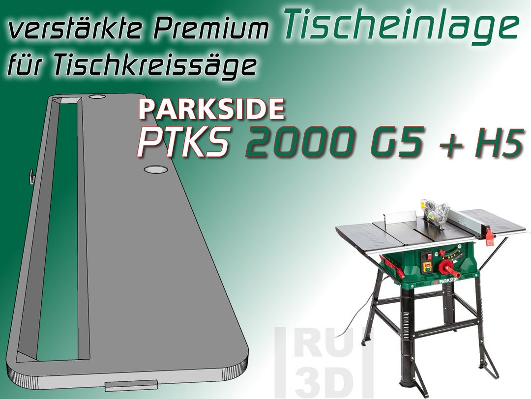 Reinforced Table Insert for PARKSIDE PTKS 2000 G5 + H5, Base Plate ...