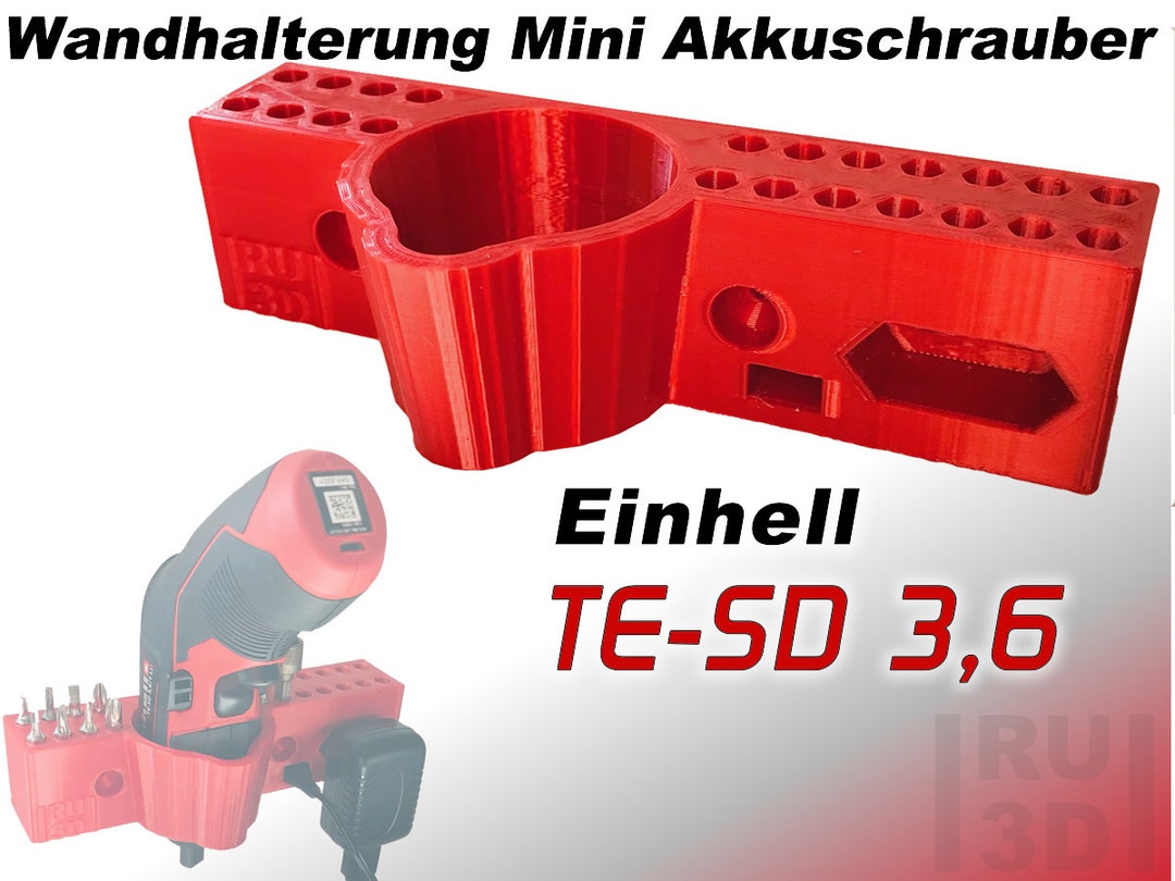 Wall Mount for Einhell Mini Cordless Screwdriver TE-SD 3,6 U.a. Wall ...