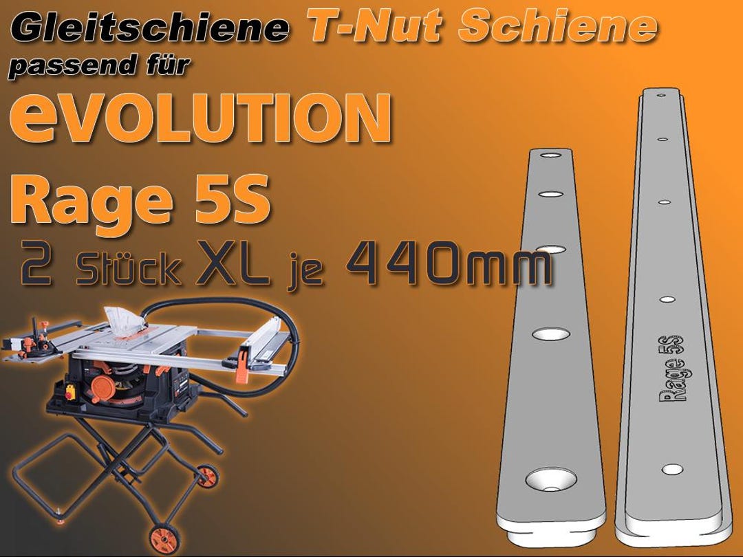 2x 440 Mm T-slot Rail, Evolution Rage 5S Compatible Sliding Rail - Etsy