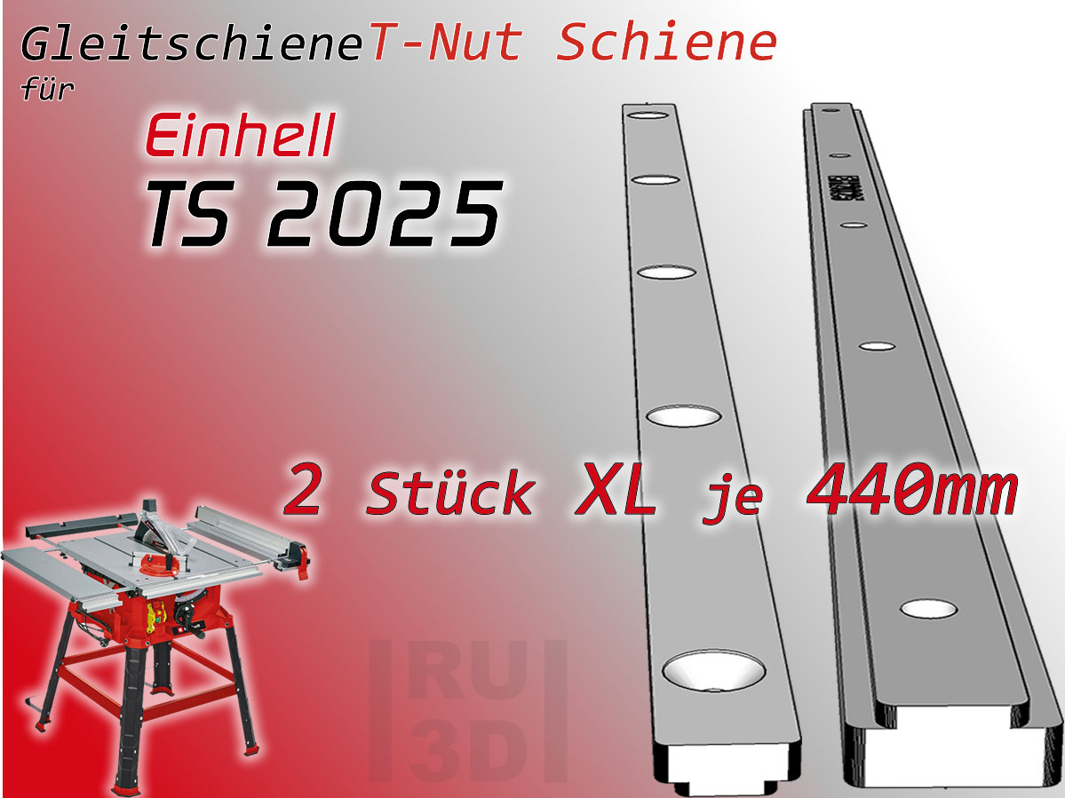 2x 440 Mm Slide Rail T-slot Rail for EINHELL TS 2025 Table Saw, Miter ...