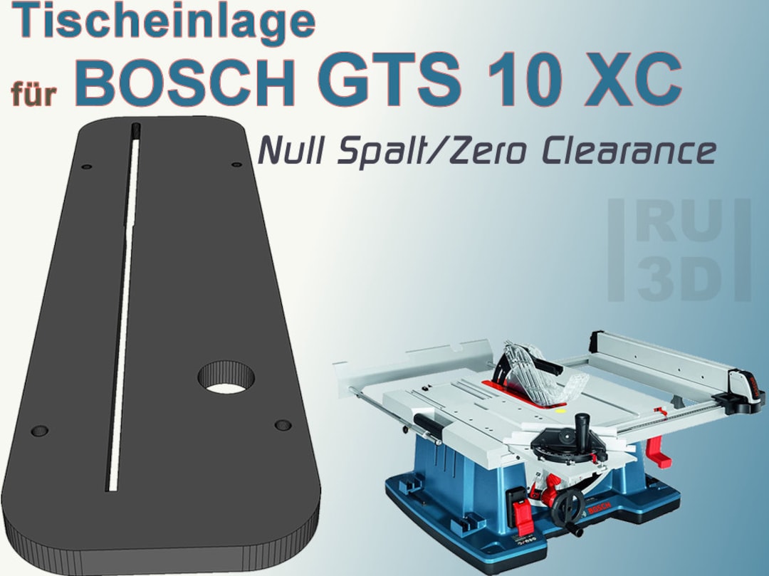 Zero Gap Table Insert F. BOSCH GTS 10XC Circular Table Saw, Zero Gap ...