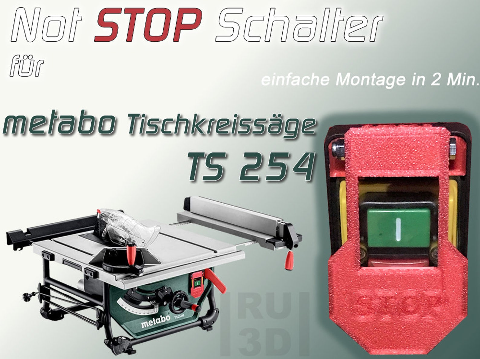 Emergency STOP Switch, Paddle Extension Table Saw Metabo TS 254 - Etsy