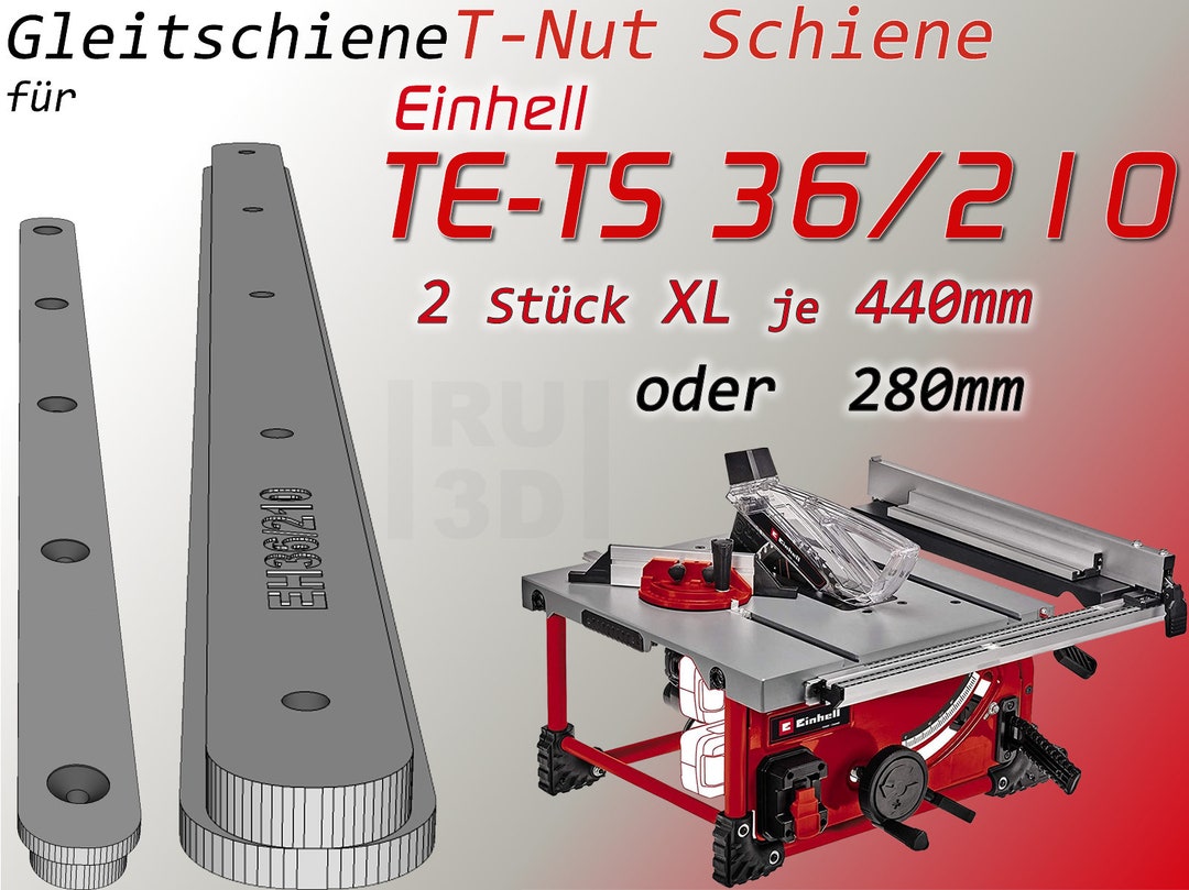 Rail à rainure en T, rail coulissant pour scie à table Einhell TE-TS 36 ...