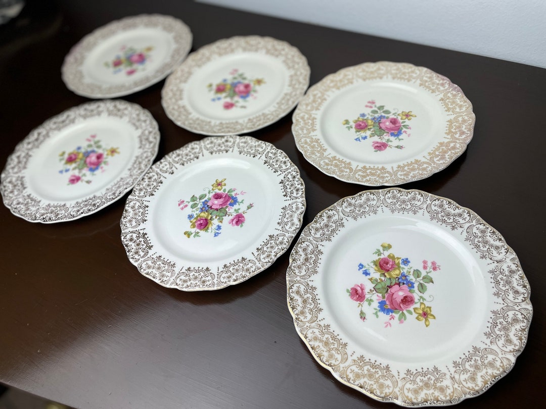 Canonsburg Pottery Lajean Keystone Salad/bread Butter Plates - Etsy