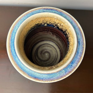 Vintage Studio Art Pottery Wide Mouth Abstract Twist Vase Vessel by ...