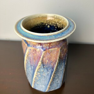 Vintage Studio Art Pottery Wide Mouth Abstract Twist Vase Vessel by ...