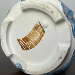 Vintage Studio Art Pottery Wide Mouth Abstract Twist Vase Vessel by ...