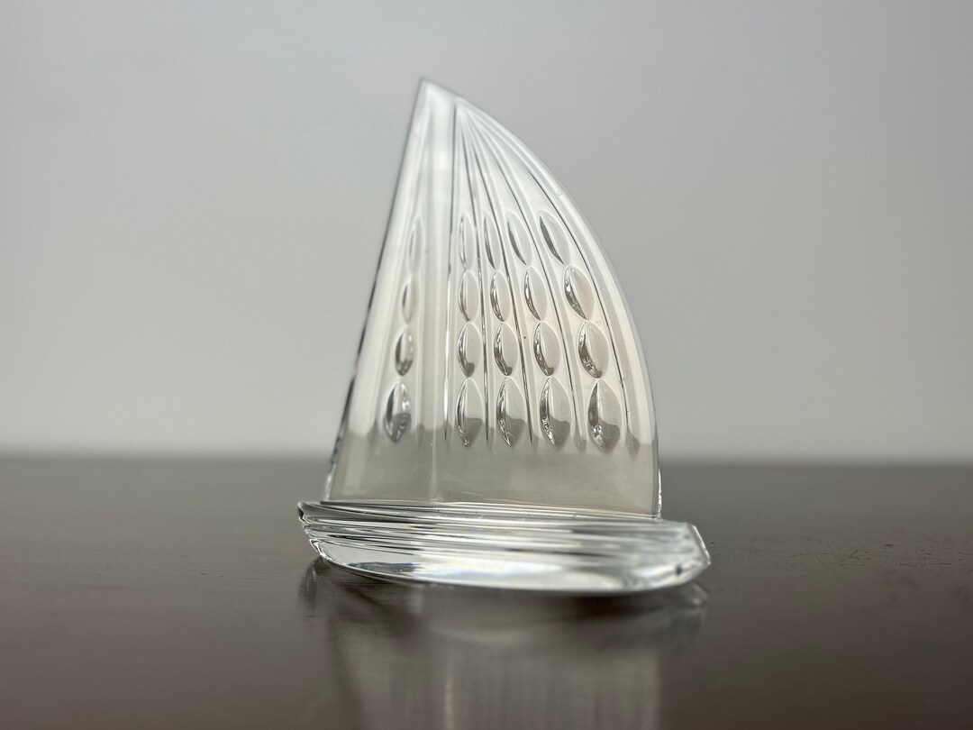 Waterford Crystal Sailboat Sculpture, Bookshelf Nautical/ocean Sailing ...