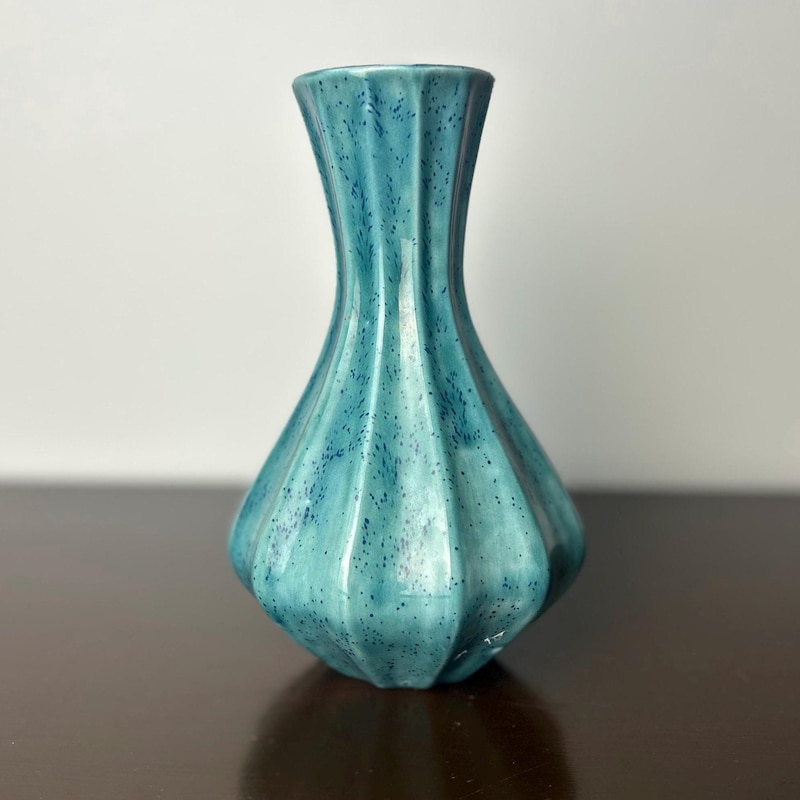 Teal Flower Vase - Etsy