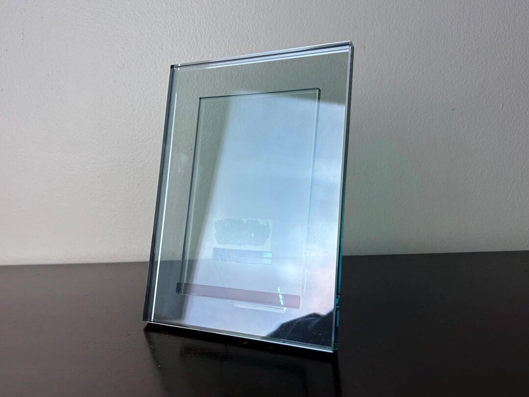 Vintage Floating Fused Art Glass 6x4 Picture/photo Tabletop Frame, 80’s ...