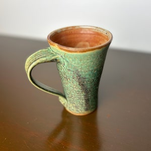 Artist Signed Rustic Studio Art Pottery Green Rust Glazed Ceramic ...
