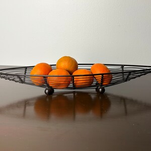 Vintage Brutalist Style Black Metal Wire String Oblong Canoe - Etsy