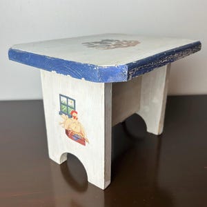 Vintage Wooden Cow/pig/chickens Foot Rest/step Stool, Farmhouse/country ...