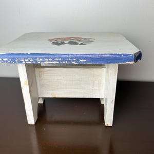 Vintage Wooden Cow/pig/chickens Foot Rest/step Stool, Farmhouse/country ...