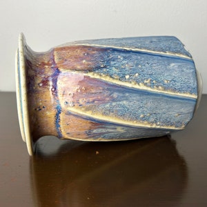 Vintage Studio Art Pottery Wide Mouth Abstract Twist Vase Vessel by ...