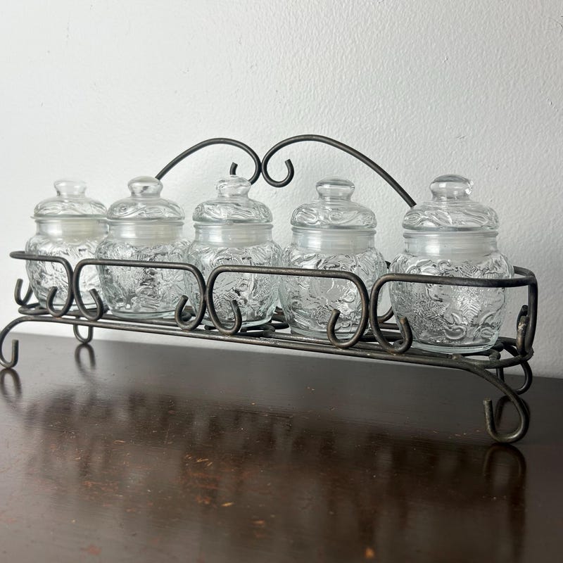 Skull Spice Jars With Rack - Etsy