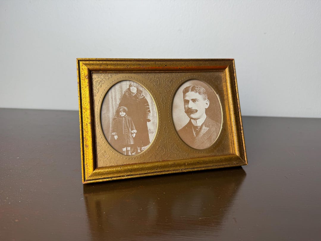 Vintage Small Gold Photo/art Print Frame With Floral Matte, Antique ...